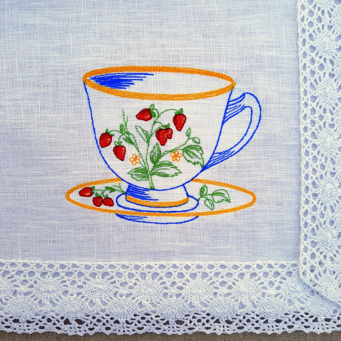 Tea Cup Machine Embroidery Design Sketch Machine Embroidery | Etsy