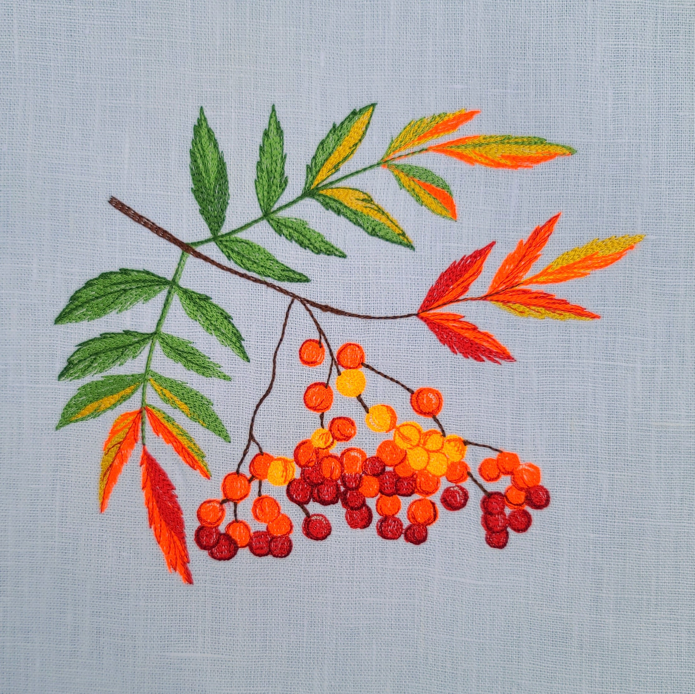 Rowan Branch Machine Embroidery Design Sketch Machine | Etsy