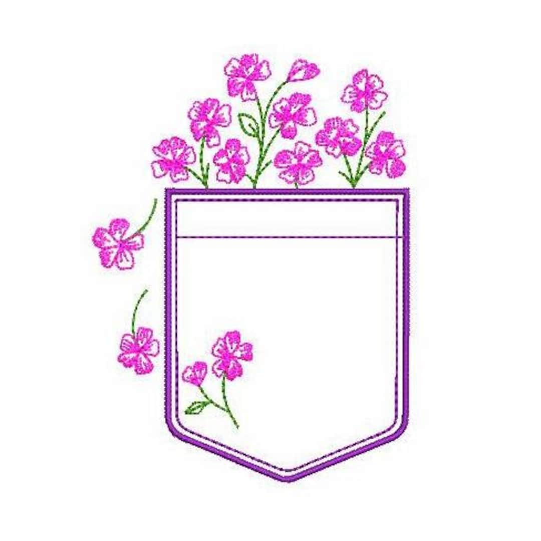 Fake Pocket Machine Embroidery Design 4 SIZES, Faux Pocket Digital ...