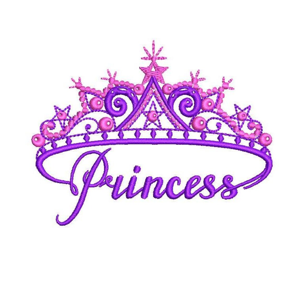 Princess Tiara Machine Embroidery Design 4 SIZES, Sketch Machine ...