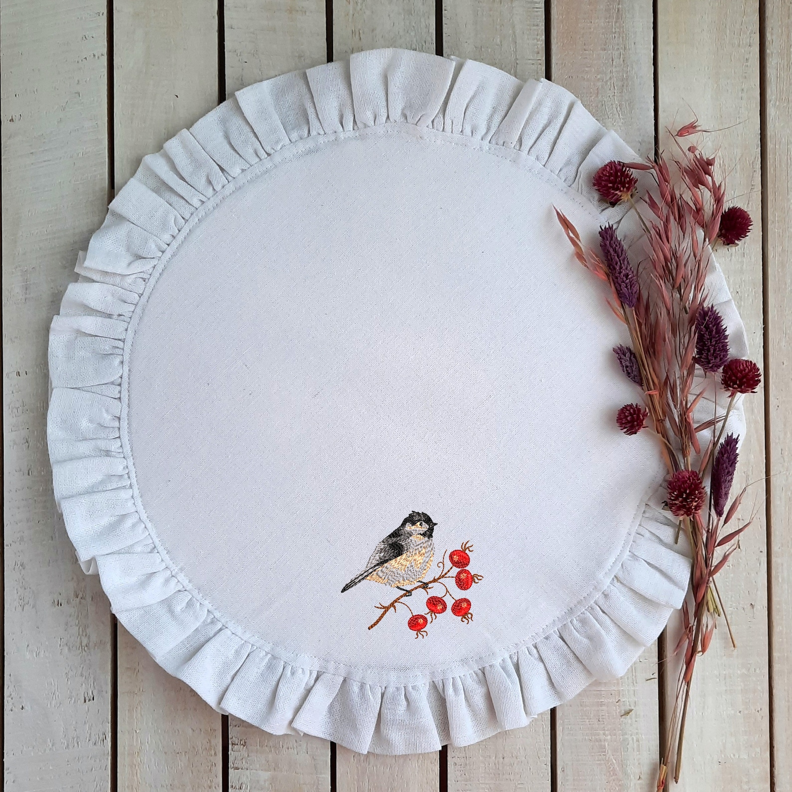 Bird on a Branch Machine Embroidery Design 4 SIZES, Cute Sparrow on a ...