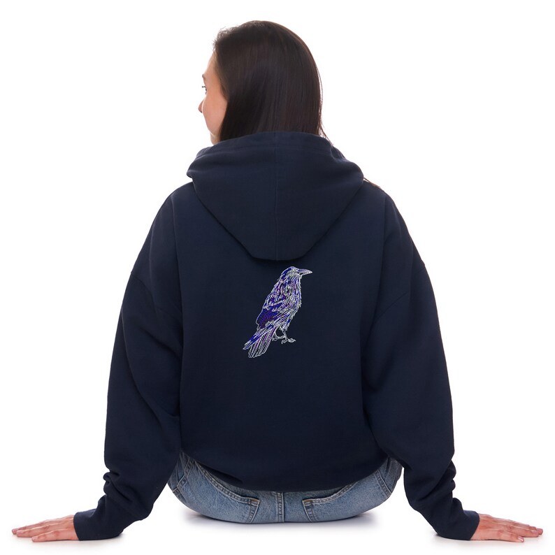 Raven Machine Embroidery Design 6 SIZES Dark Raven - Etsy