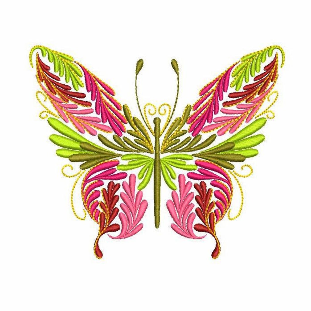 Butterfly Machine Embroidery Design 4 Sizes, Beautiful Butterfly ...