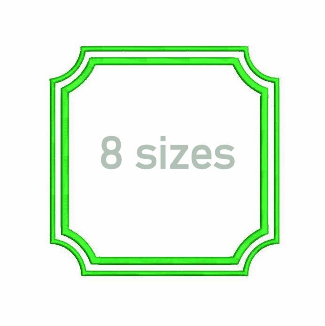 Beautiful Frame Machine Embroidery Design - 8 SIZES, Monogram Frame ...