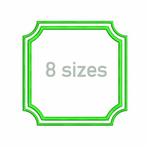 Square Frame Embroidery Design Instant Download - Etsy