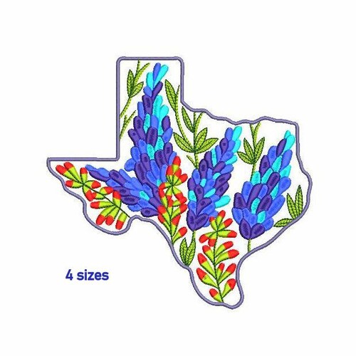 Texas Flag Star Embroidery Design Instant Download - Etsy