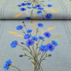 Cornflowers Bouquet Machine Embroidery Design 6 SIZES, Blue Cornflowers ...