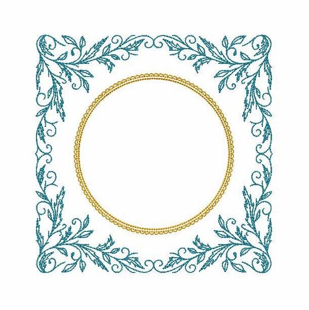 Monogram Frame Machine Embroidery Design - 3 SIZES, Sketch Machine ...
