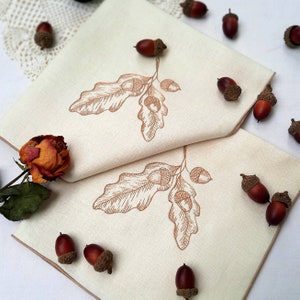 Acorns Machine Embroidery Design 3 SIZES, Autumn Acorns With Oak Leaves ...