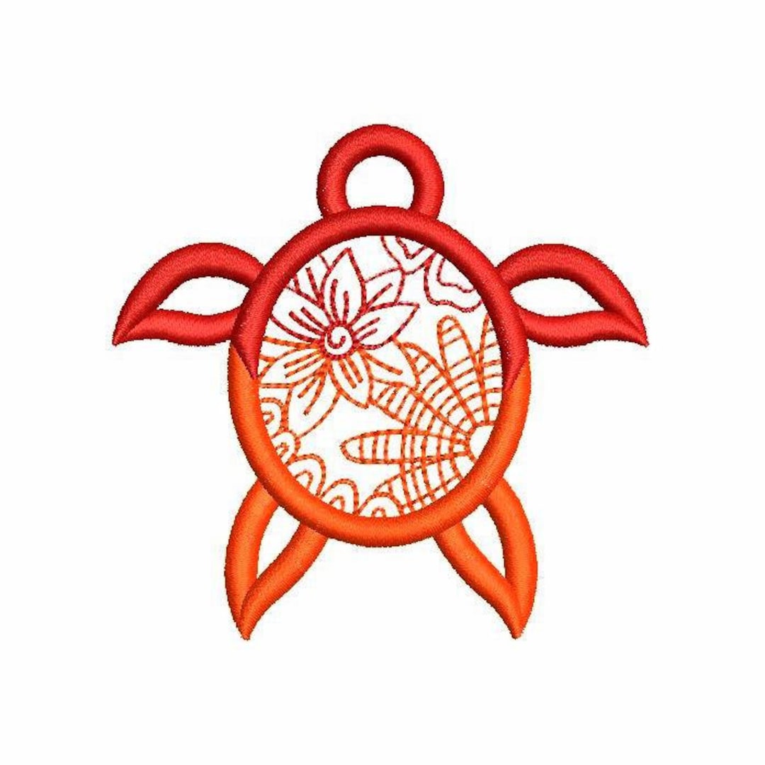 Turtle Machine Embroidery Design 3 SIZES, Sketch Machine Embroidery ...