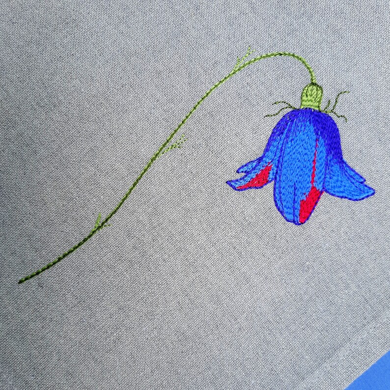 Bellflower Machine Embroidery Design 2 SIZES Field Bluebell - Etsy