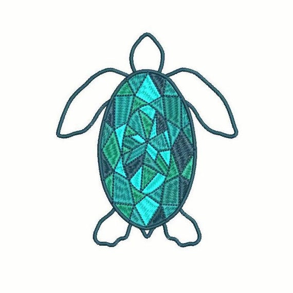 Sea Turtle Machine Embroidery Design Sketch Machine - Etsy