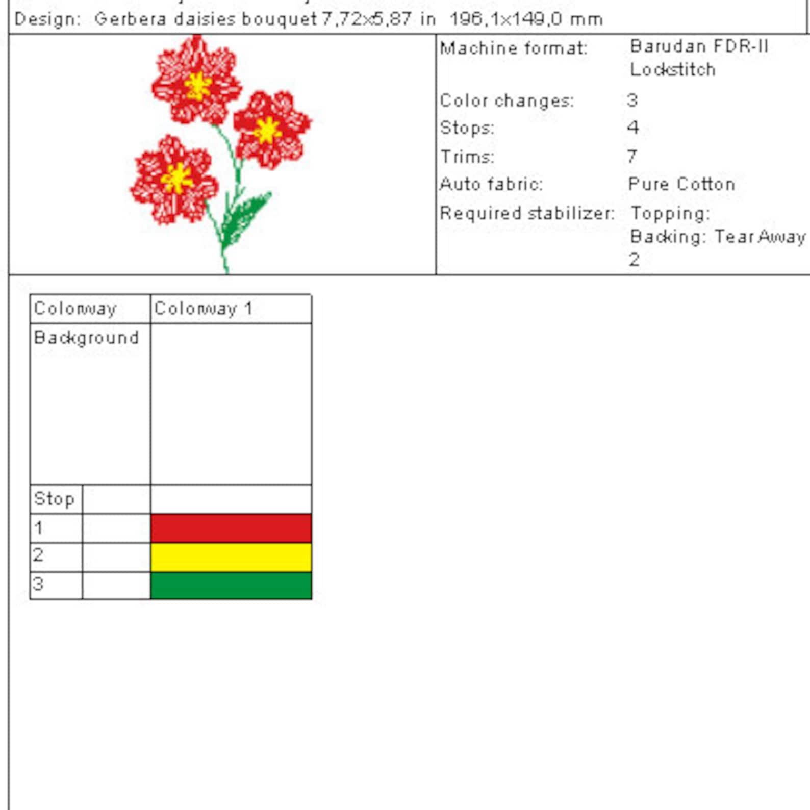Gerbera Daisy Machine Embroidery Design Digital Machine - Etsy