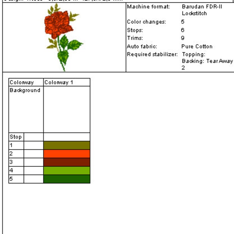 Rose Machine Embroidery Design 2 SIZES Sketch Machine | Etsy