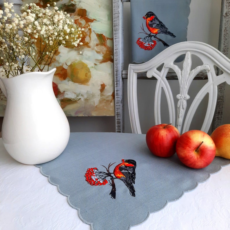 Bullfinch on Rowan Machine Embroidery Design 4 SIZES Winter - Etsy