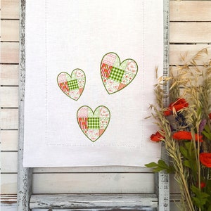 Patchwork Heart Machine Embroidery Design 4 SIZES, Quilted Heart ...