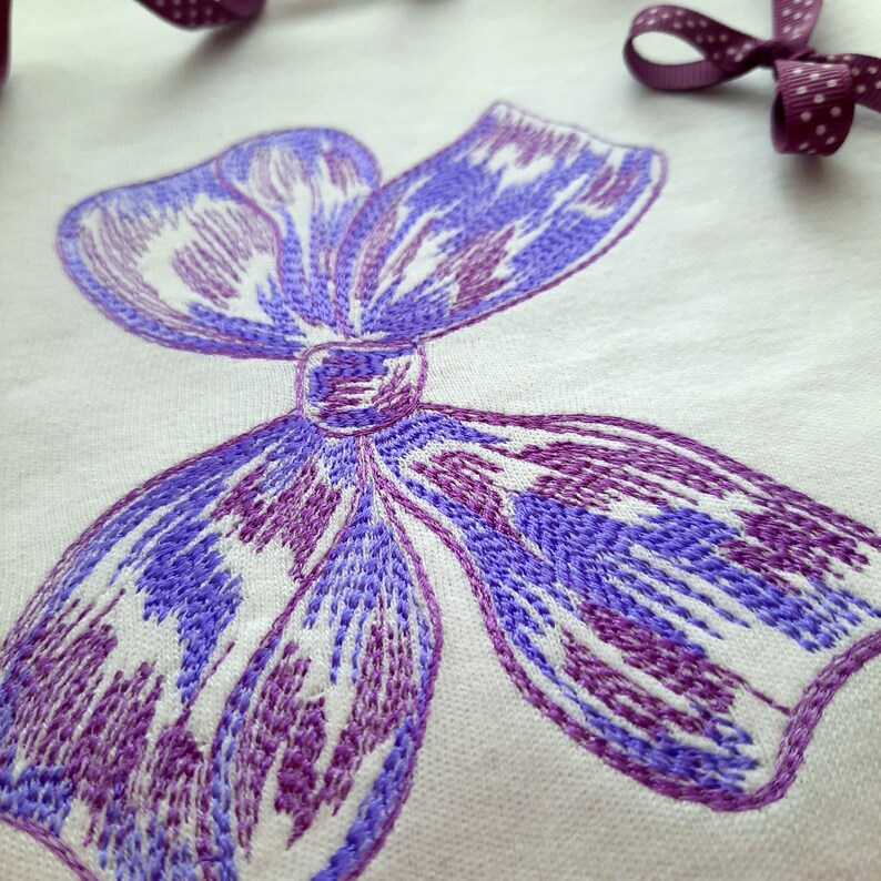 Bow Machine Embroidery Design 3 SIZES Sketch Machine - Etsy