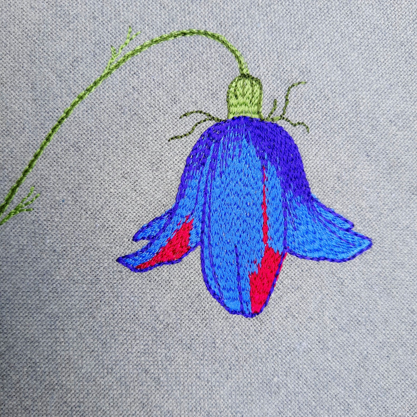 Bellflower Machine Embroidery Design 2 SIZES Field Bluebell - Etsy