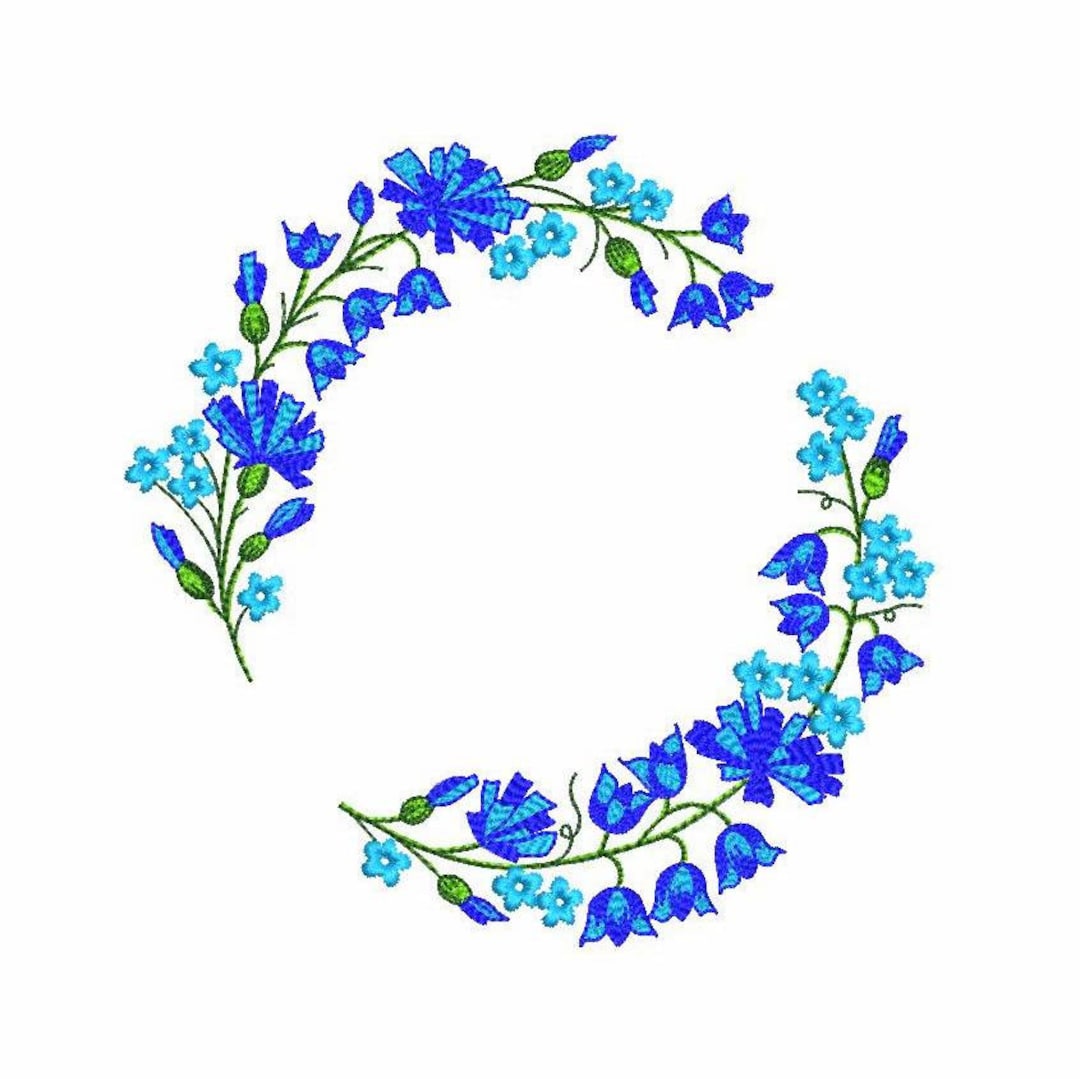 Floral Frame Machine Embroidery Design 3 SIZES, Monogram Frame ...