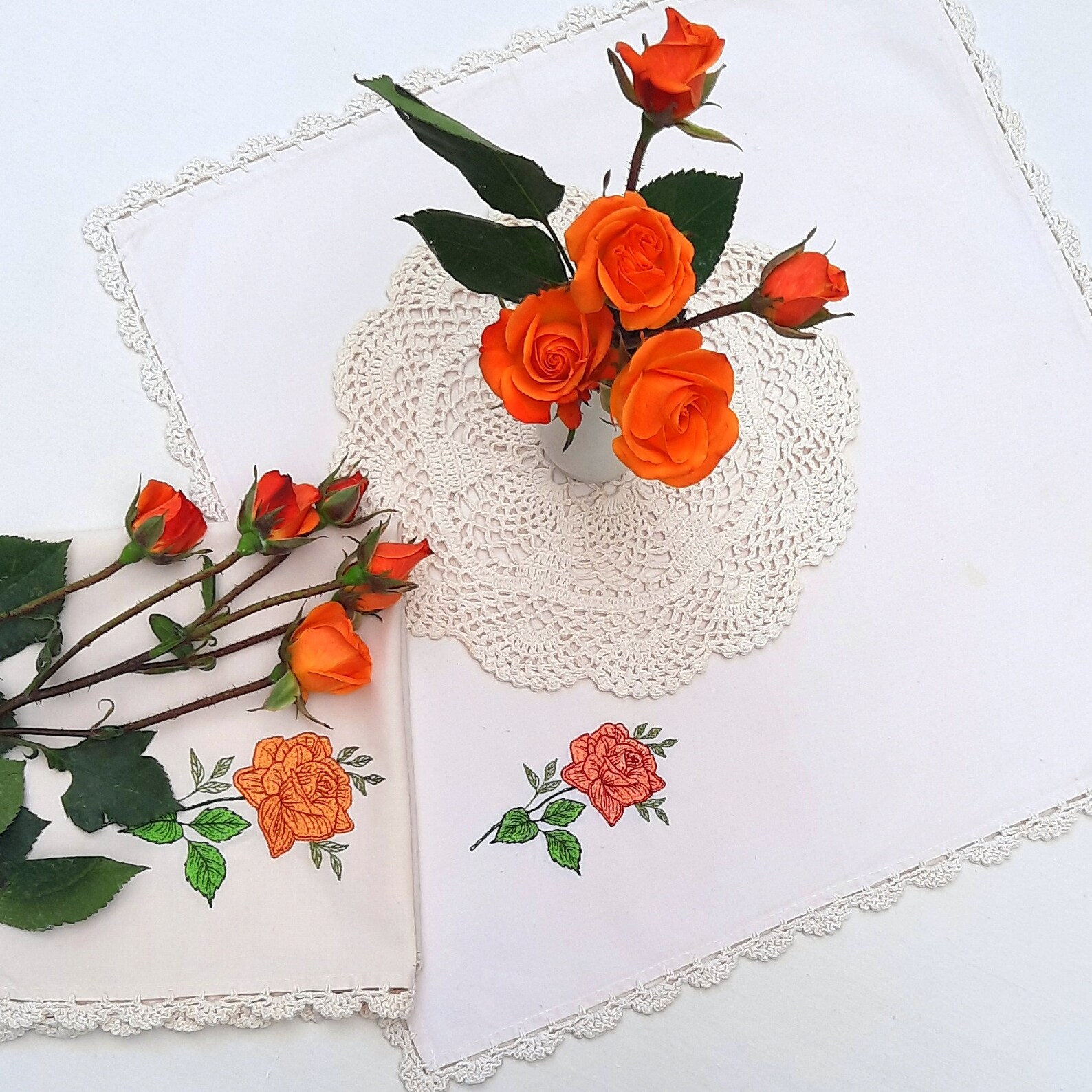 Rose Machine Embroidery Design 2 SIZES Sketch Machine | Etsy