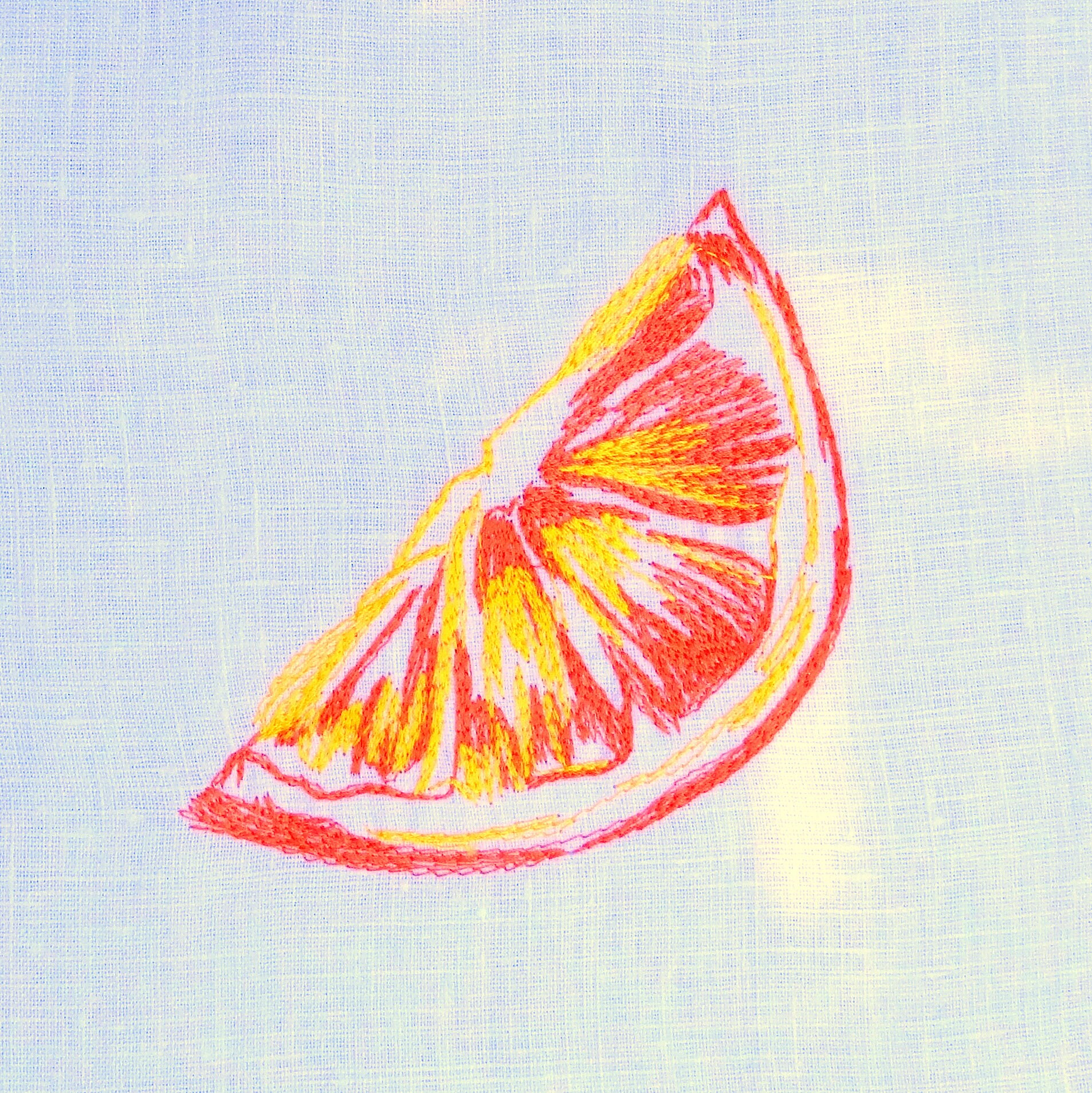 Orange Slice Machine Embroidery Design-2 SIZES Sketch Machine - Etsy