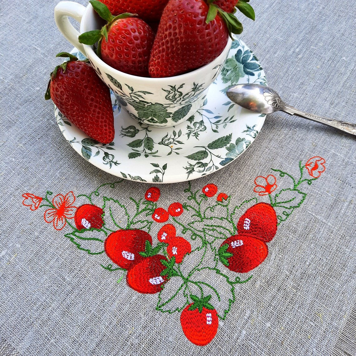 Strawberry Corner SET in 2 Sizes Machine Embroidery Design - Etsy