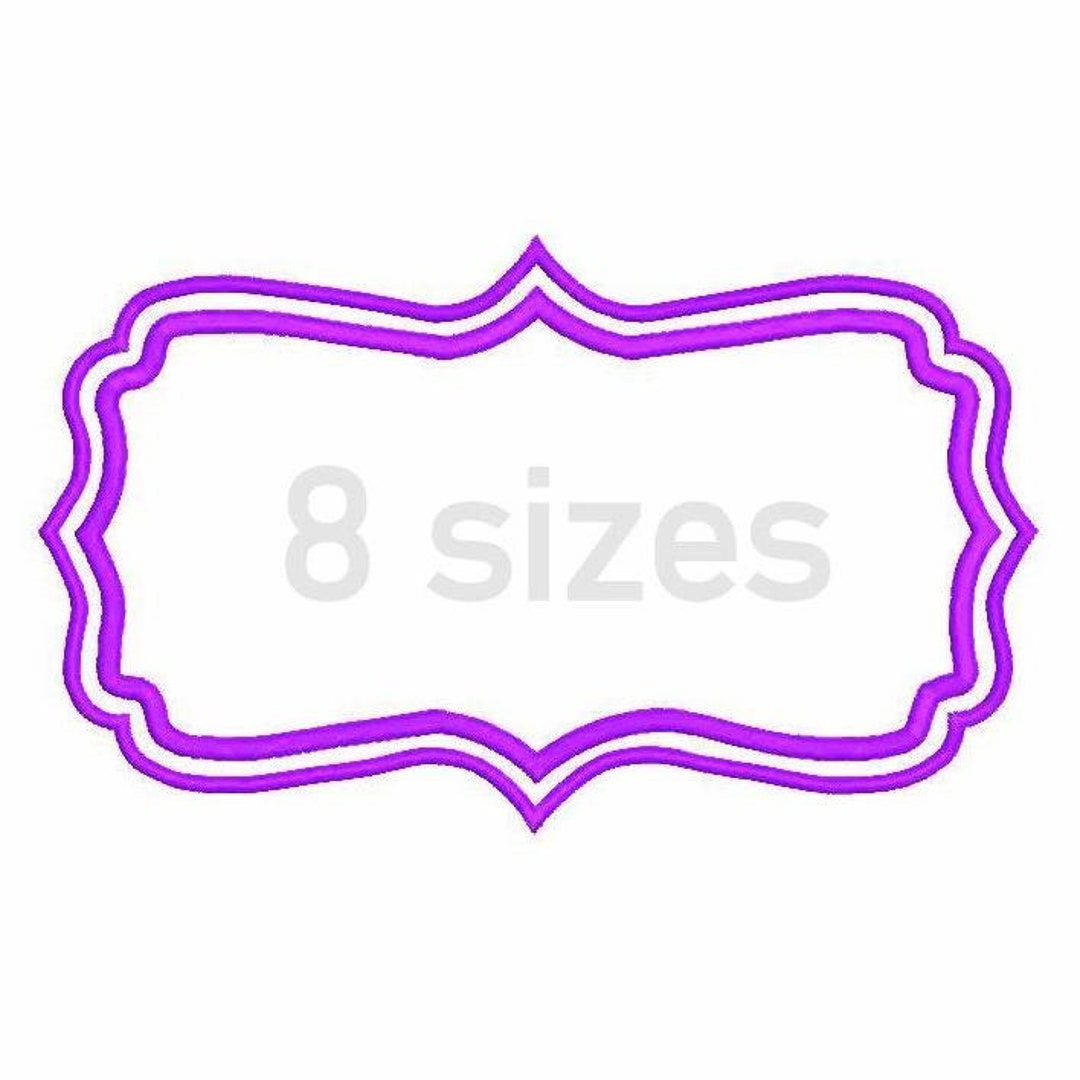 Beautiful Frame Machine Embroidery Design - 8 SIZES, Monogram Frame ...