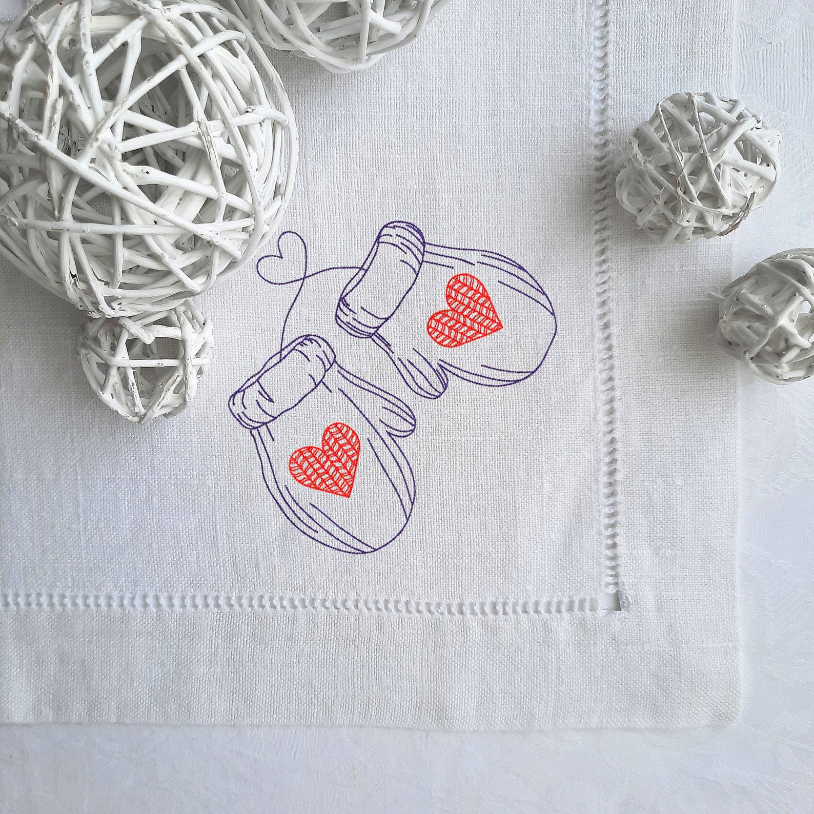 Mittens Machine Embroidery Design 3 SIZES, Sketch Machine Embroidery ...