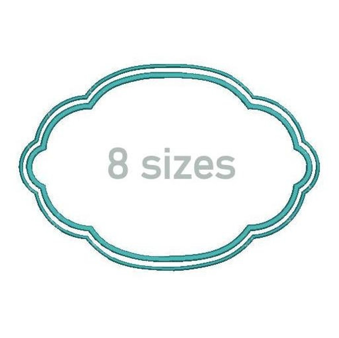 Beautiful Frame Machine Embroidery Design - 8 SIZES, Monogram Frame ...