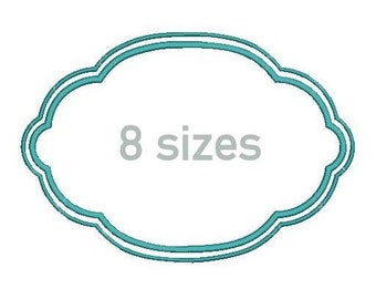 Beautiful Frame Machine Embroidery Design - 8 SIZES, Monogram Frame ...