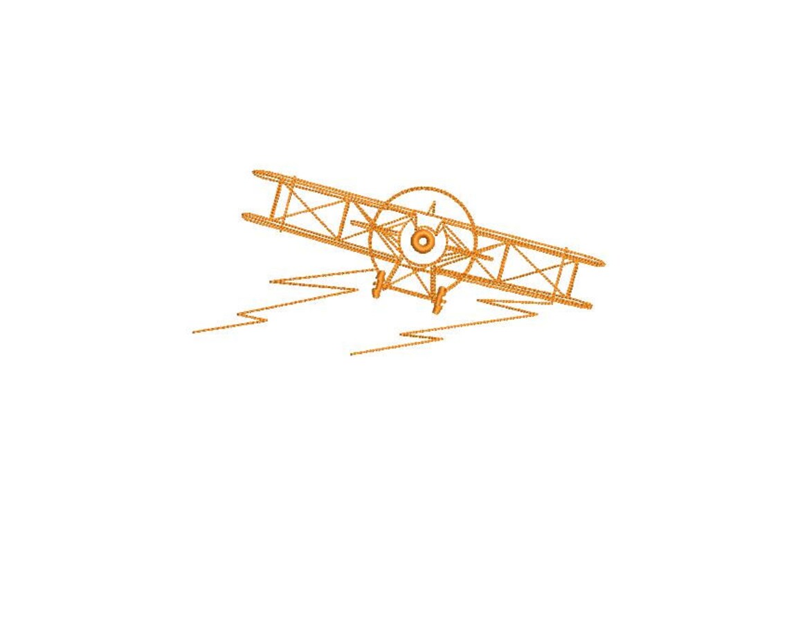 Airplane Machine Embroidery Design Sketch Machine Embroidery | Etsy