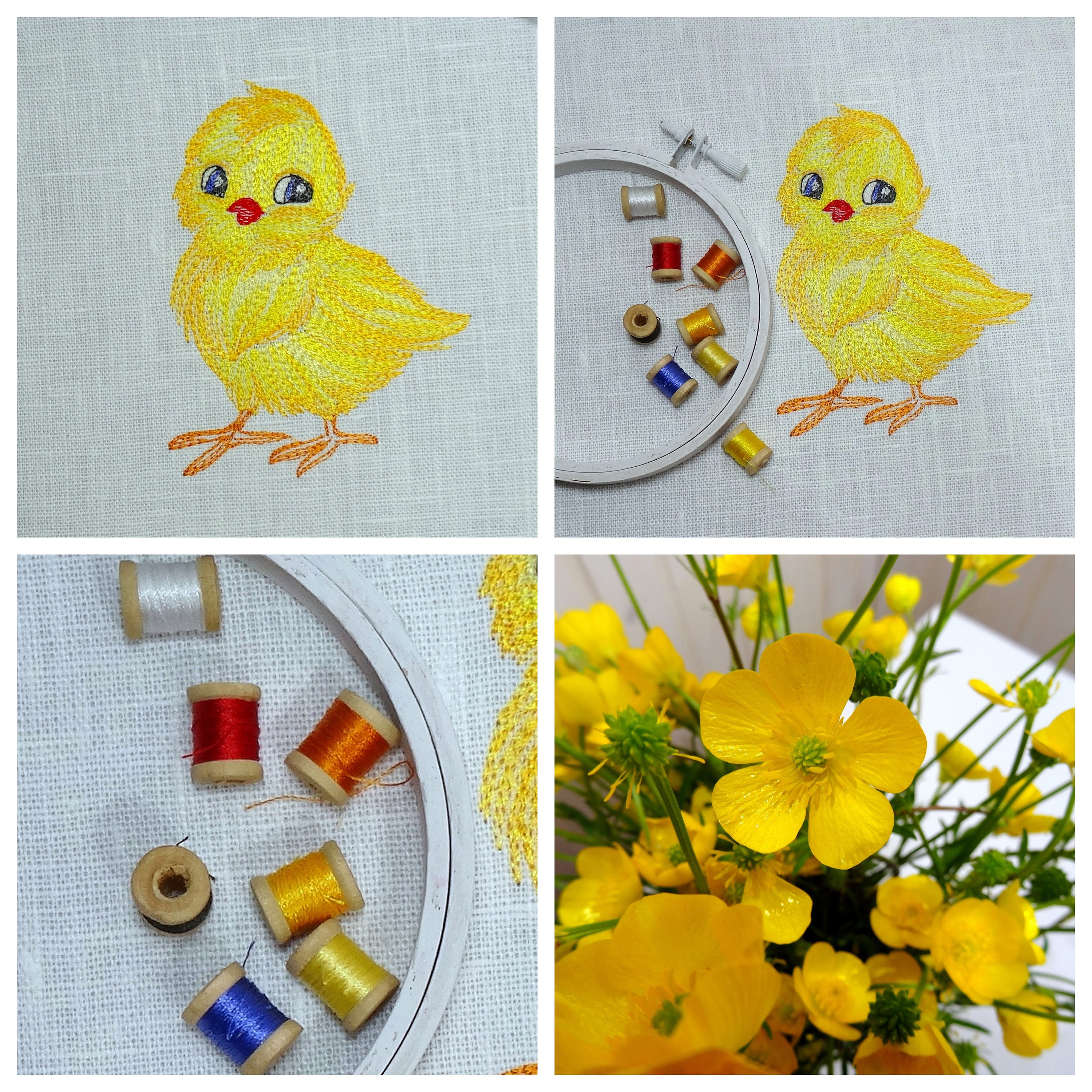 Chick Machine Embroidery Design Sketch Machine Embroidery - Etsy