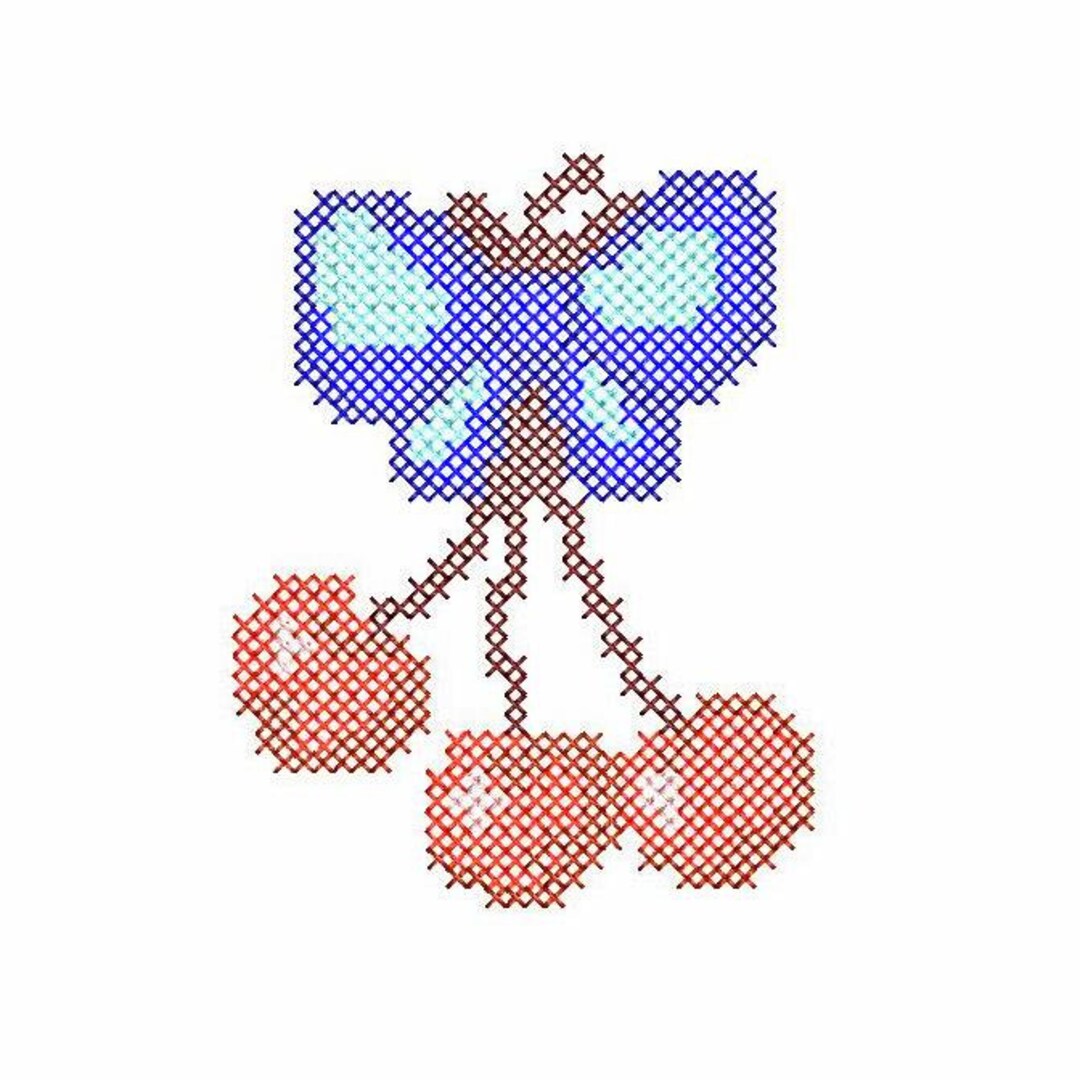 Cherry Machine Embroidery Design 3 SIZES, Red Cherry Digital Embroidery ...