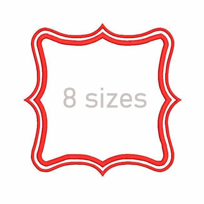 Beautiful Frame Machine Embroidery Design - 8 SIZES, Monogram Frame ...
