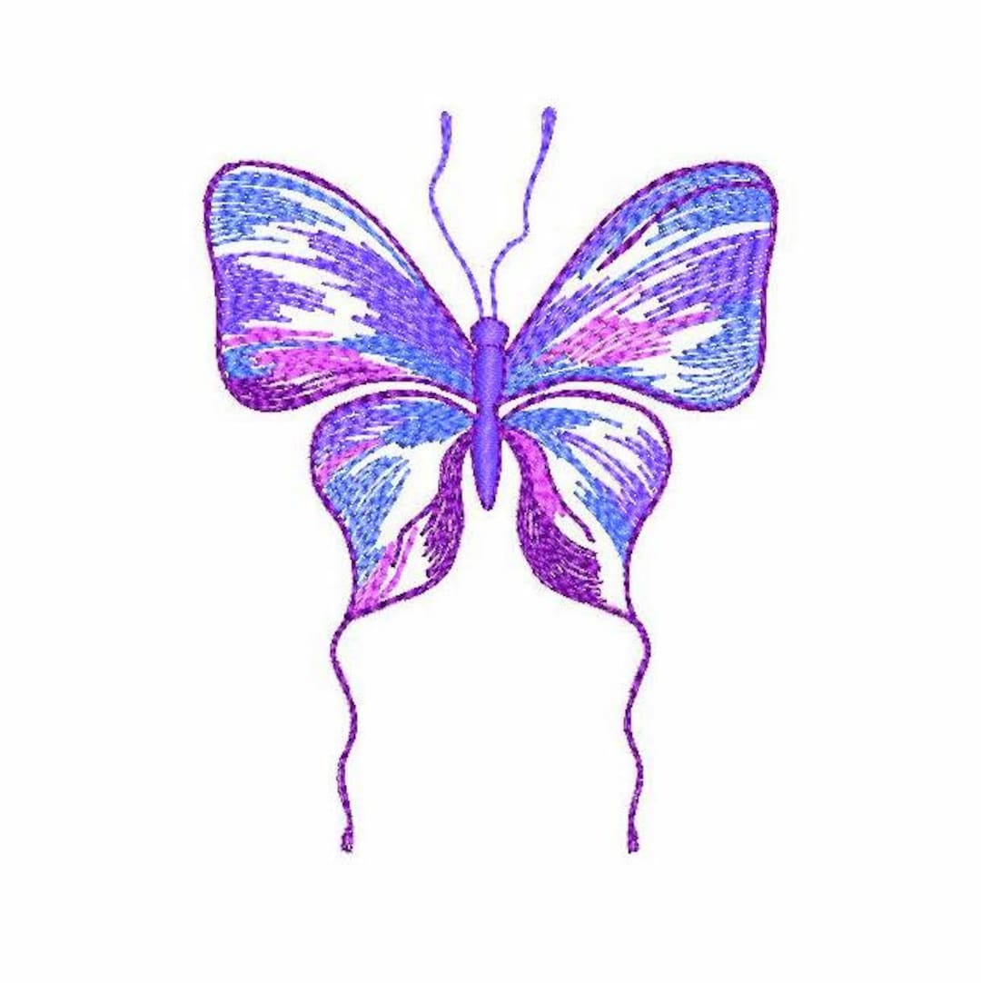 Butterfly Machine Embroidery Design, Summer Butterfly Digital ...