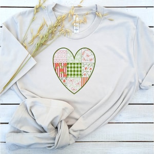 Patchwork Heart Machine Embroidery Design 4 SIZES, Quilted Heart ...
