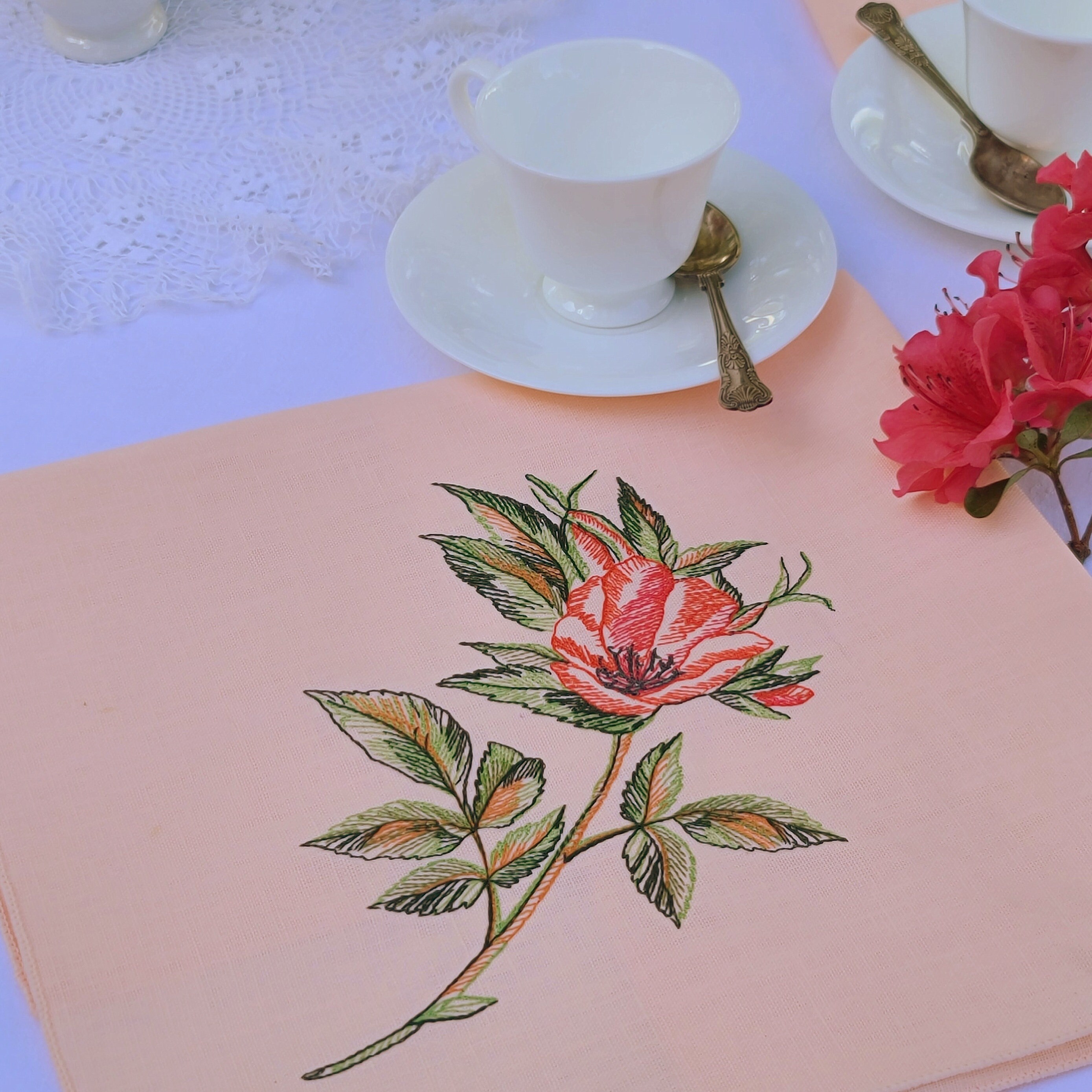 Rose Machine Embroidery Design 3 SIZES Sketch Machine - Etsy