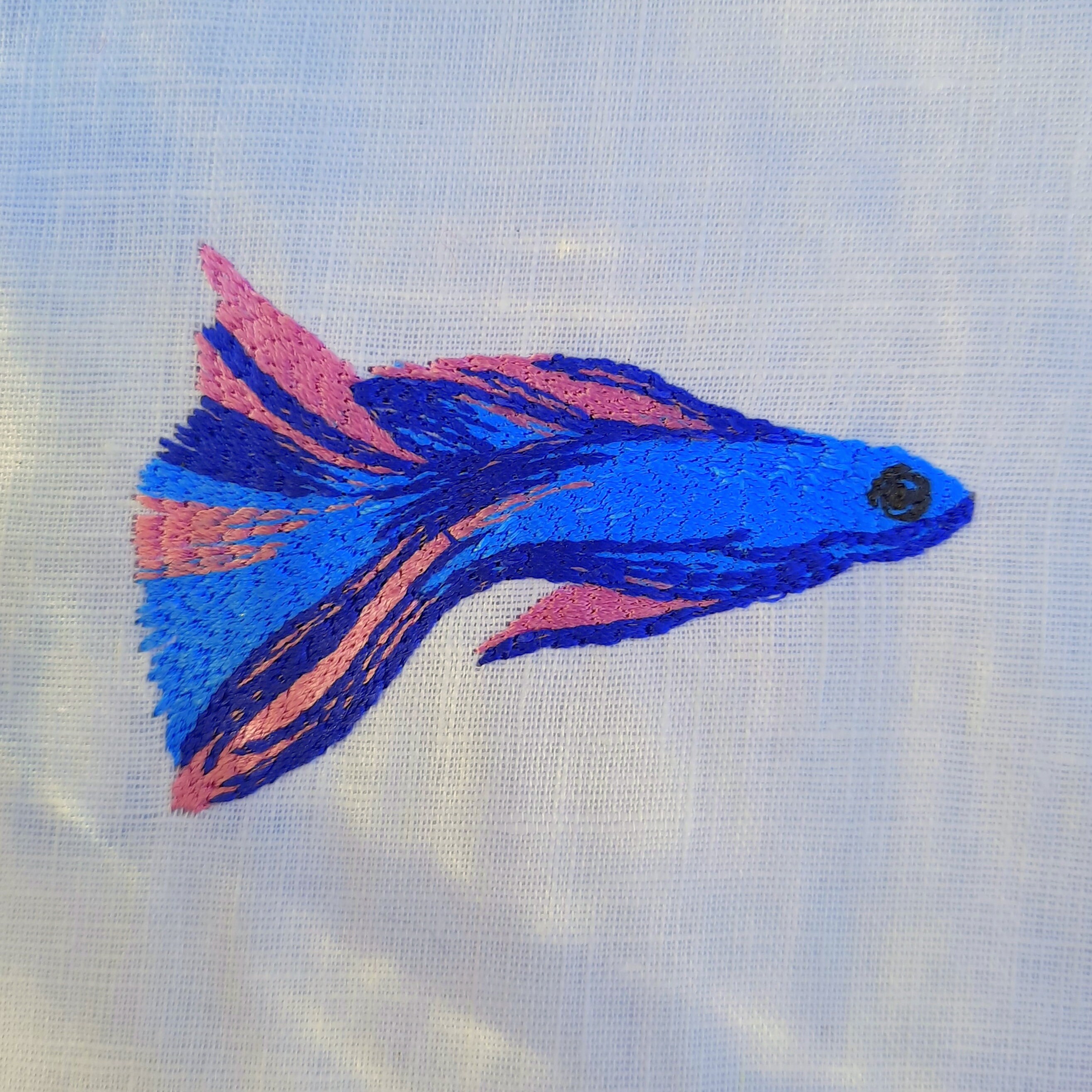 Betta Fish Machine Embroidery Design 2 SIZE Sketch Machine | Etsy