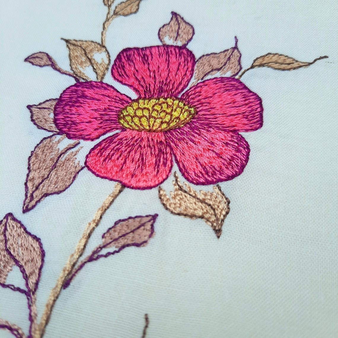 Beautiful Flower Machine Embroidery Design 3 Sizes Sketch | Etsy