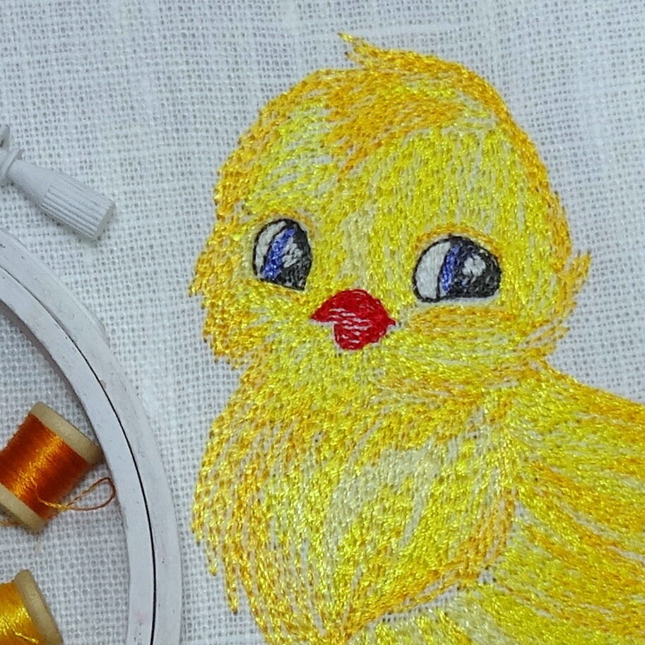 Chick Machine Embroidery Design Sketch Machine Embroidery - Etsy
