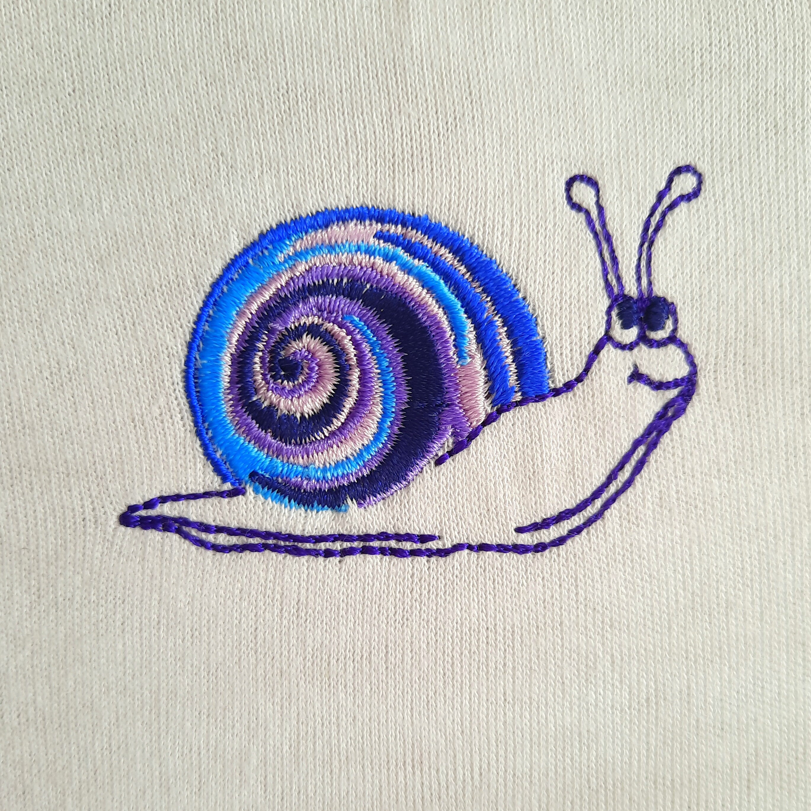 Cute Snail Machine Embroidery Design 4 SIZES Sketch Machine | Etsy