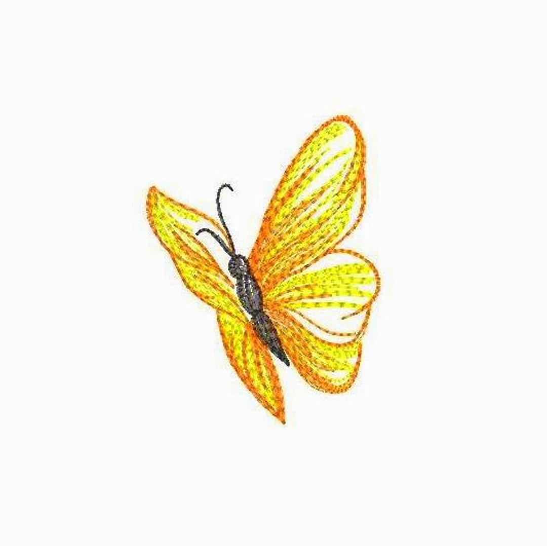 Butterfly Machine Embroidery Design, Machine Embroidery Floral ...