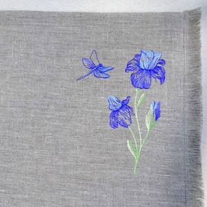 Iris Machine Embroidery Design 2 SIZES, Iris Flower Digital Embroidery ...