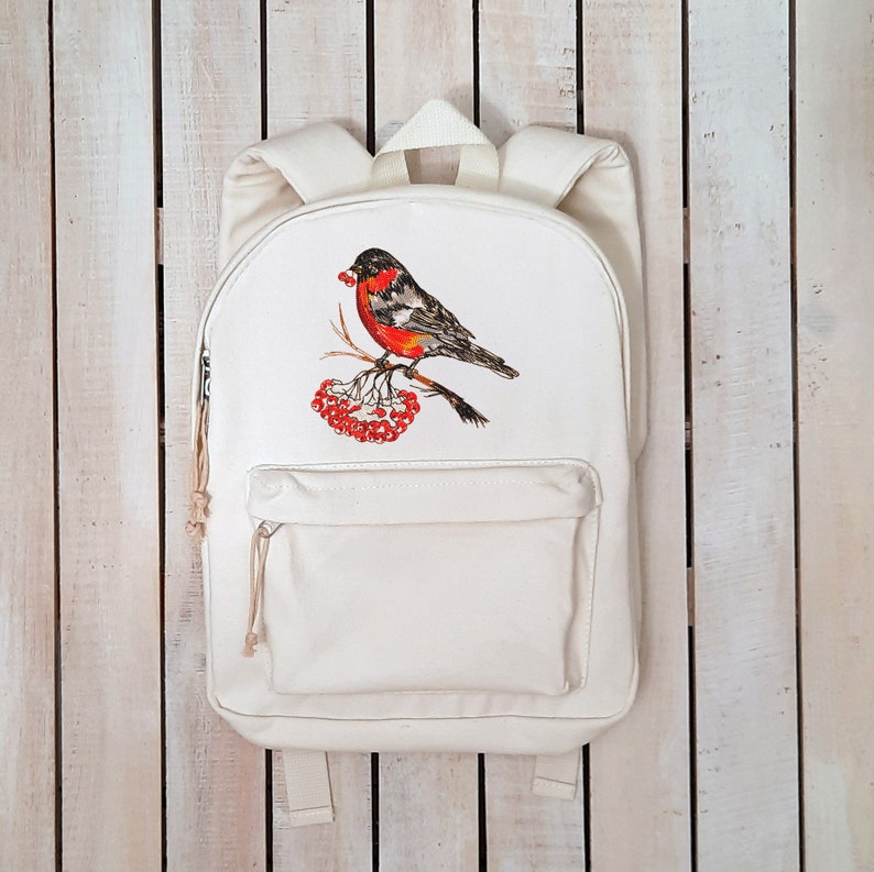 Bullfinch on Rowan Machine Embroidery Design 4 SIZES Winter - Etsy