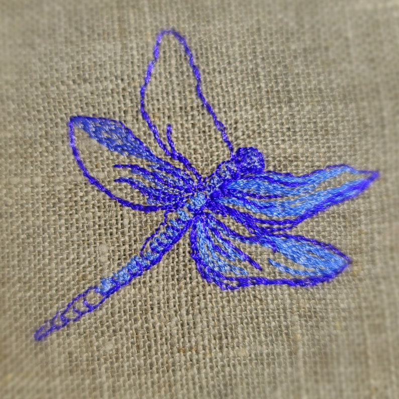 Dragonfly Machine Embroidery Design 2 SIZES Sketch Machine | Etsy