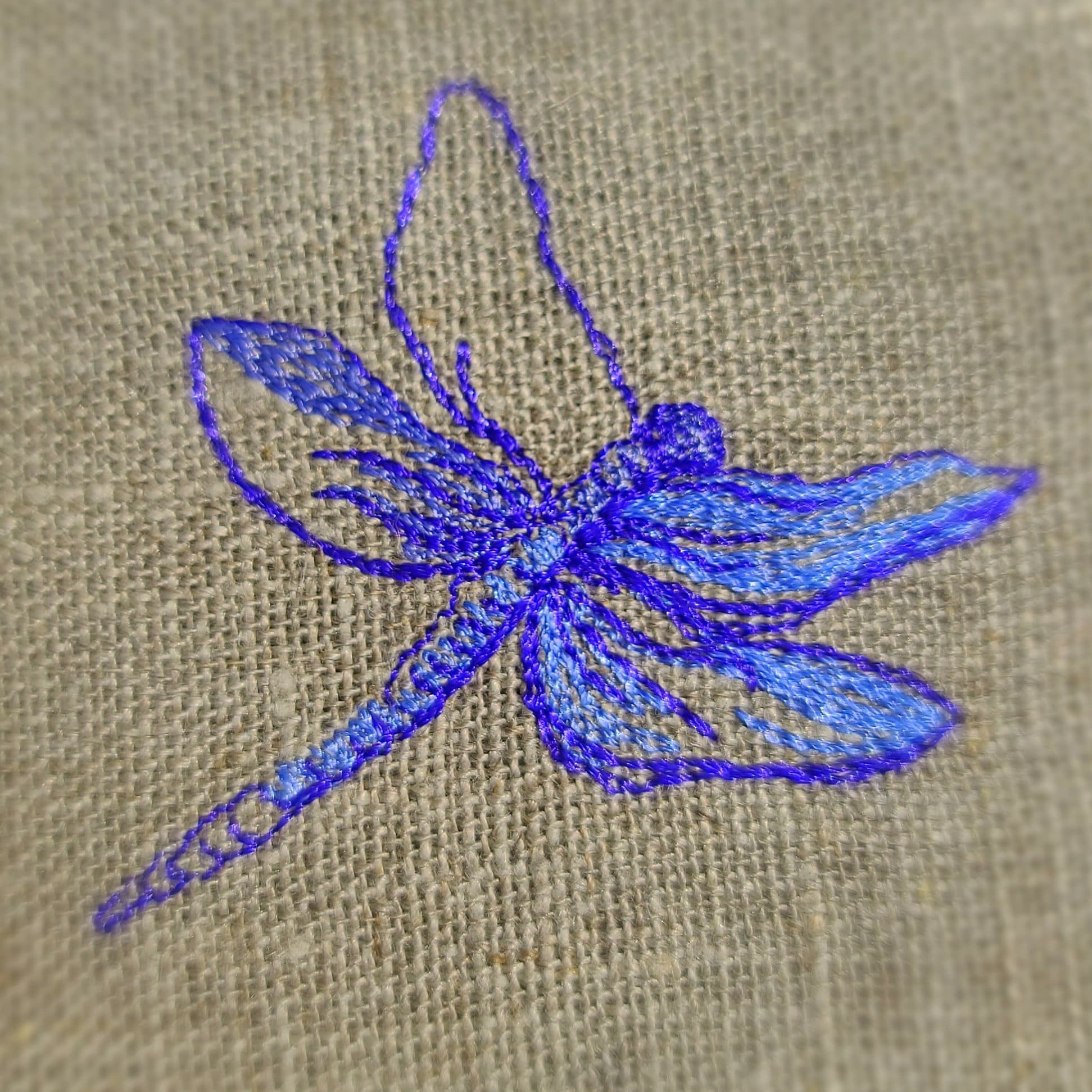 Dragonfly Machine Embroidery Design 2 SIZES Sketch Machine | Etsy