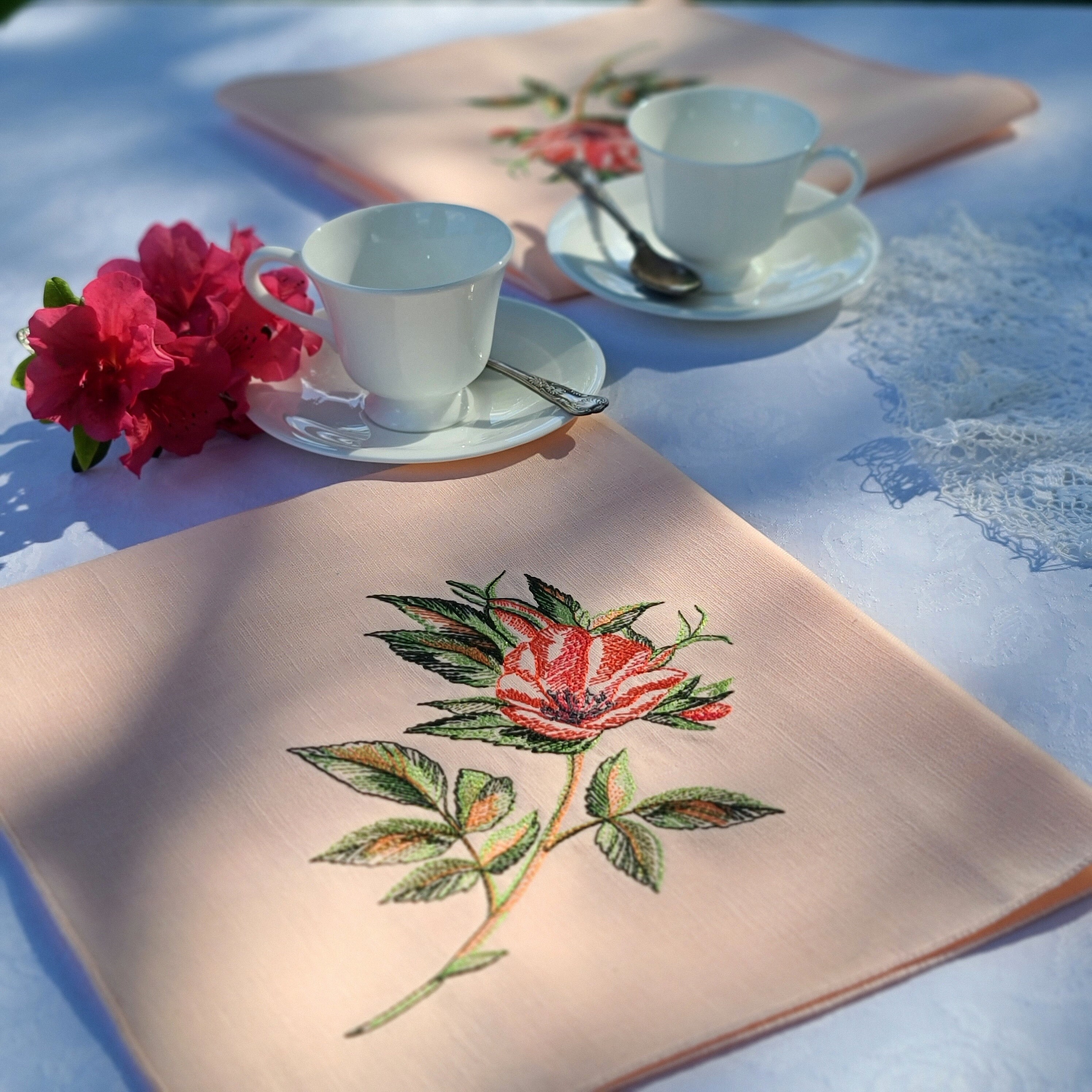 Rose Machine Embroidery Design 3 SIZES Sketch Machine - Etsy