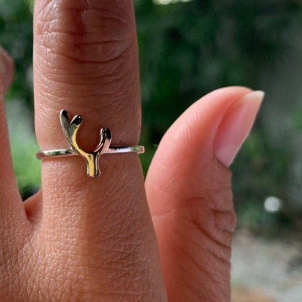 Deer Antler Ring - Etsy