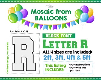 Template R Letter - Etsy