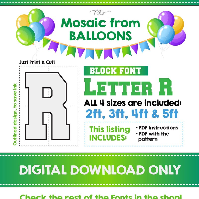 Letter R Block - Etsy